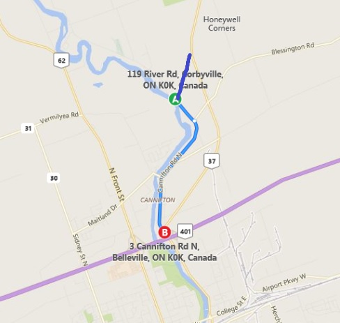Ontario Highway 37B Route Map - The King's Highways of Ontario
