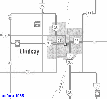 Ontario Highway 7B (Lindsay) Route Map - The King's Highways of Ontario